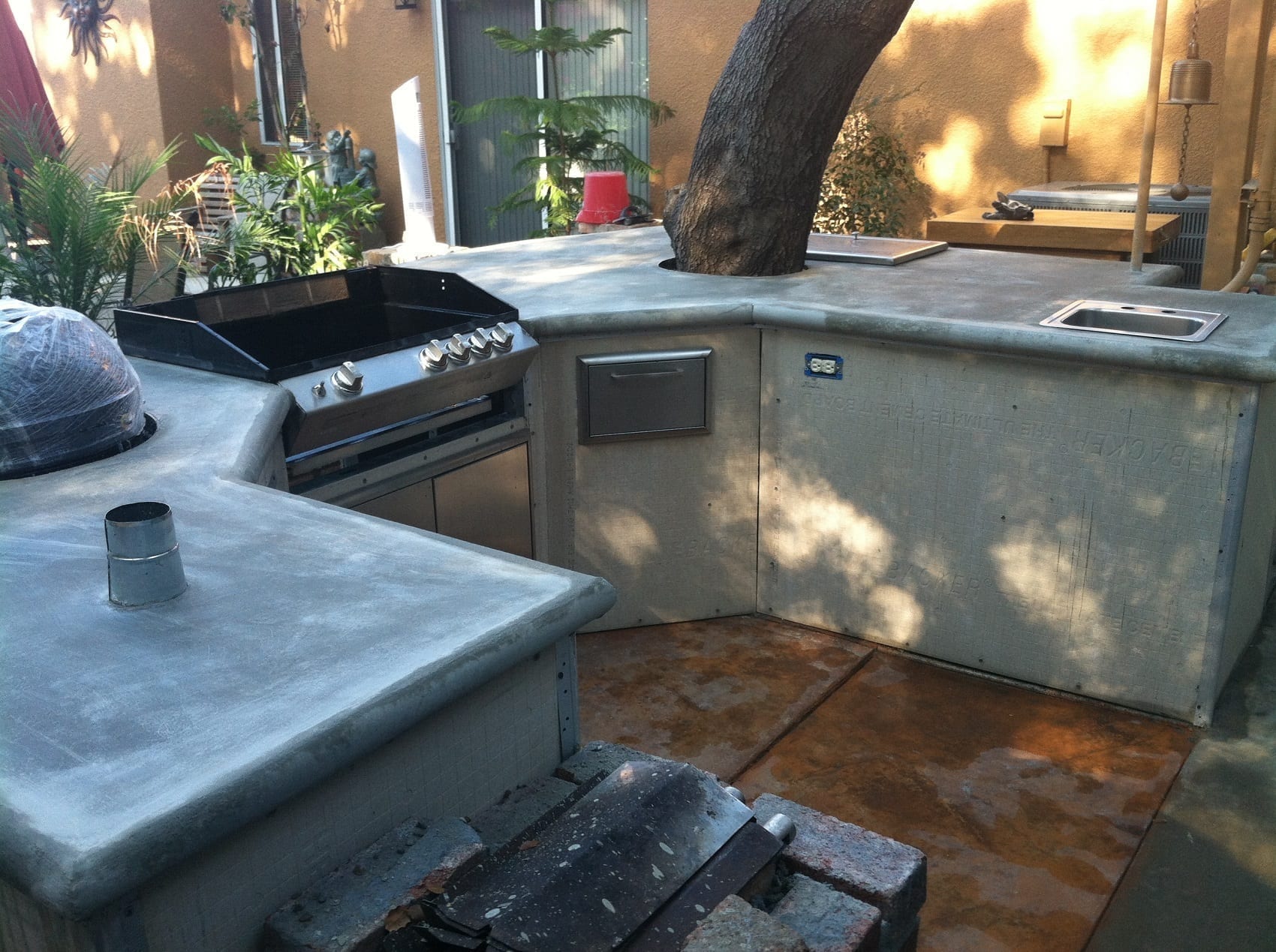 Outdoor Concrete Kitchen Countertop | Direct Colors