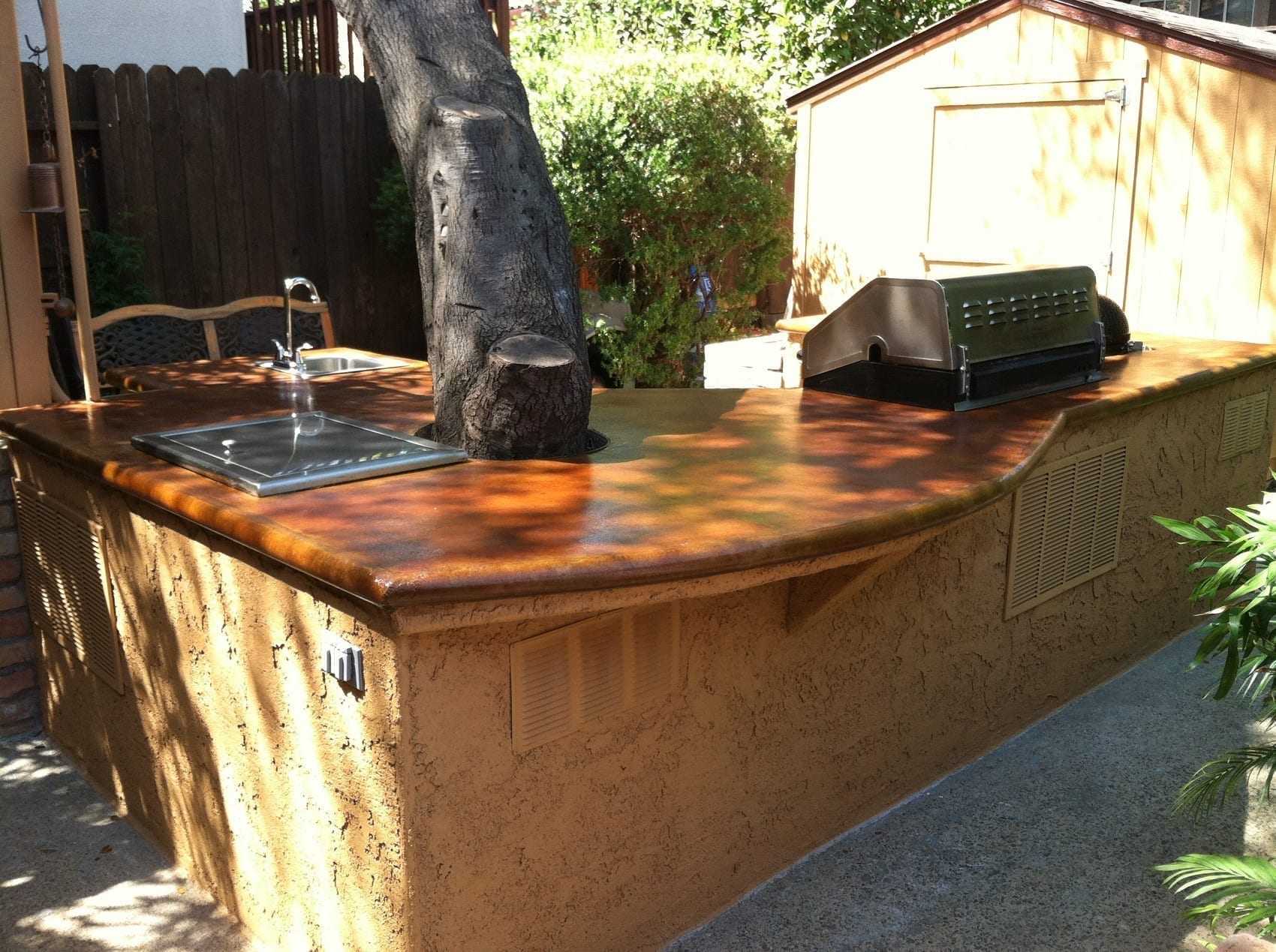 Outdoor Concrete Kitchen Countertop | Direct Colors