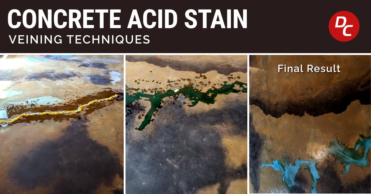 Vein Staining Technique: Concrete Veining with Acid Stain