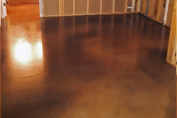 Stained Concrete Basement Floor DIY Gallery