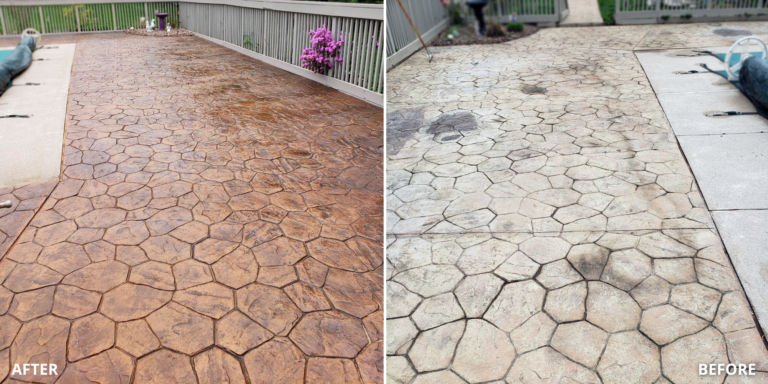 How to Recolor Stamped Concrete - DIY Home Project