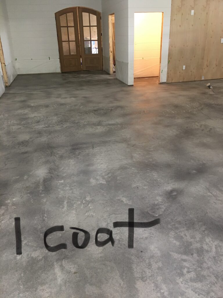 Stain Concrete Gray; Before and After