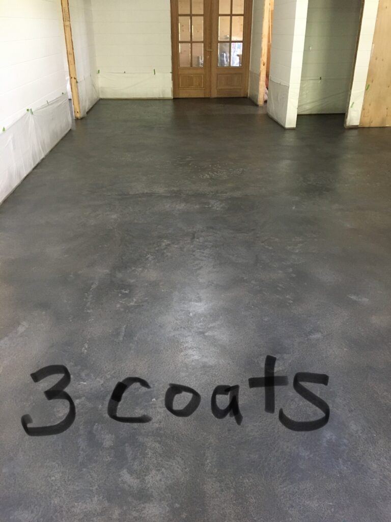 Stain Concrete Gray; Before and After