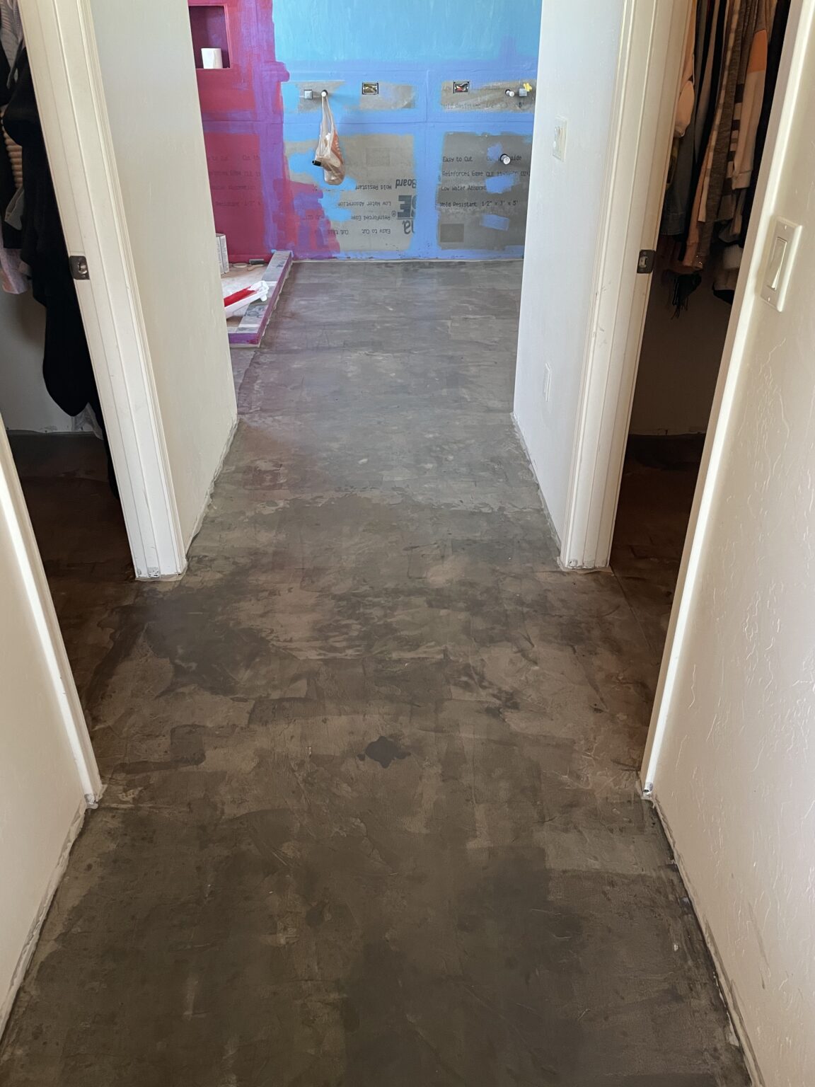 Stain Concrete Gray; Before and After