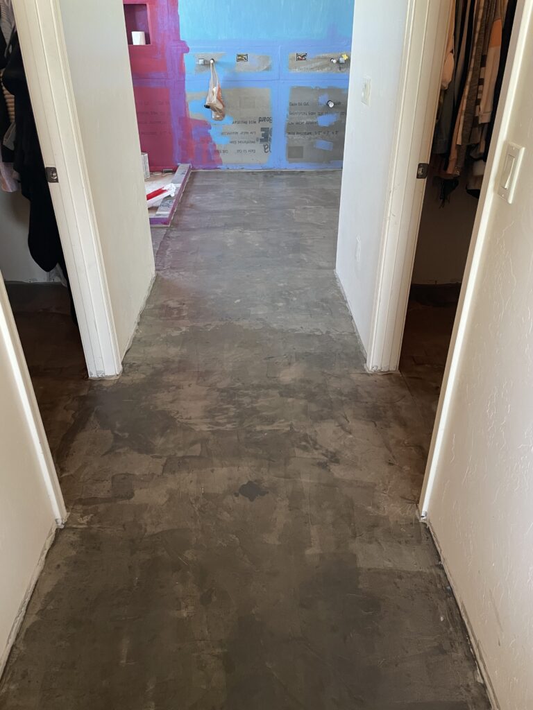 Stain Concrete Gray; Before and After