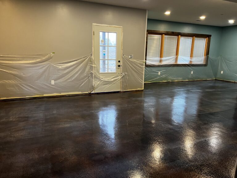 Stained Concrete Basement Floor Ideas