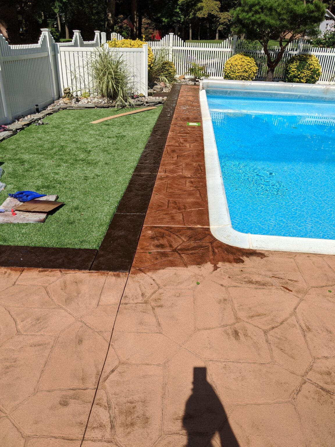 Pool Deck Staining & Sealing: Before & After Pics