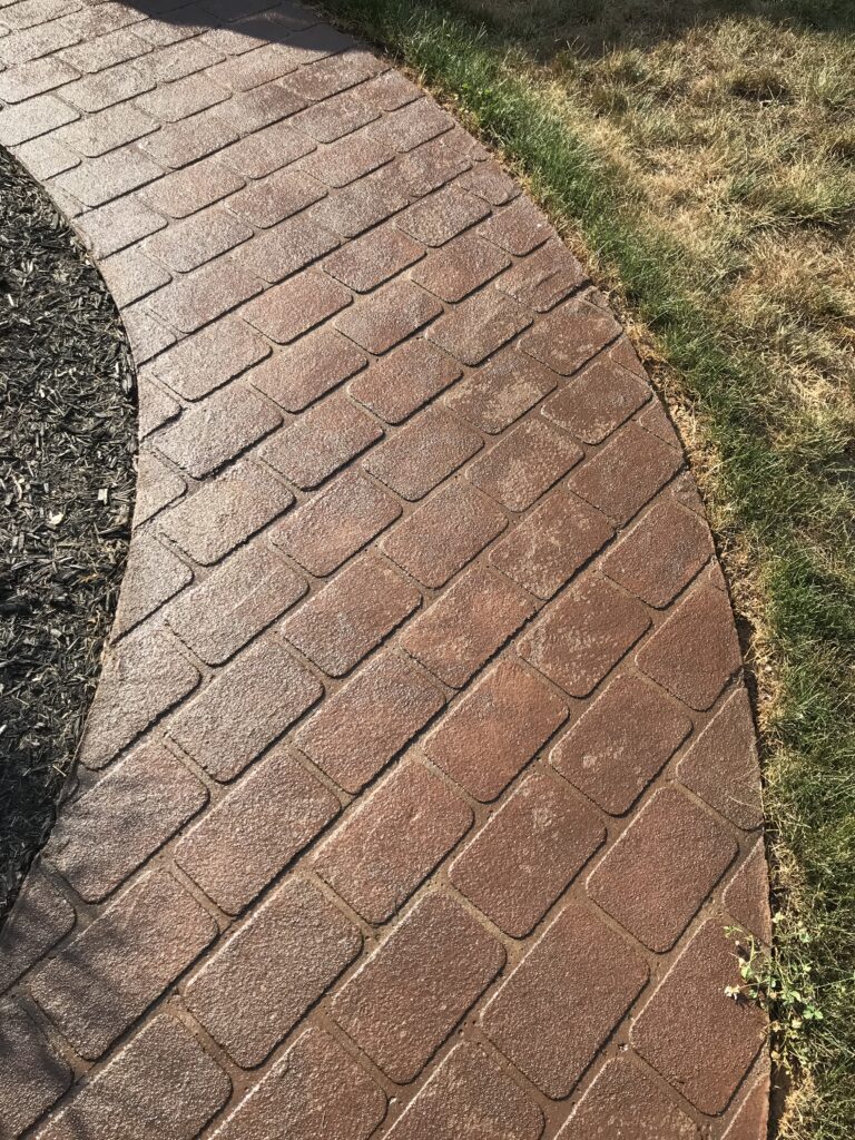 Stained Concrete Walkway | Before & After