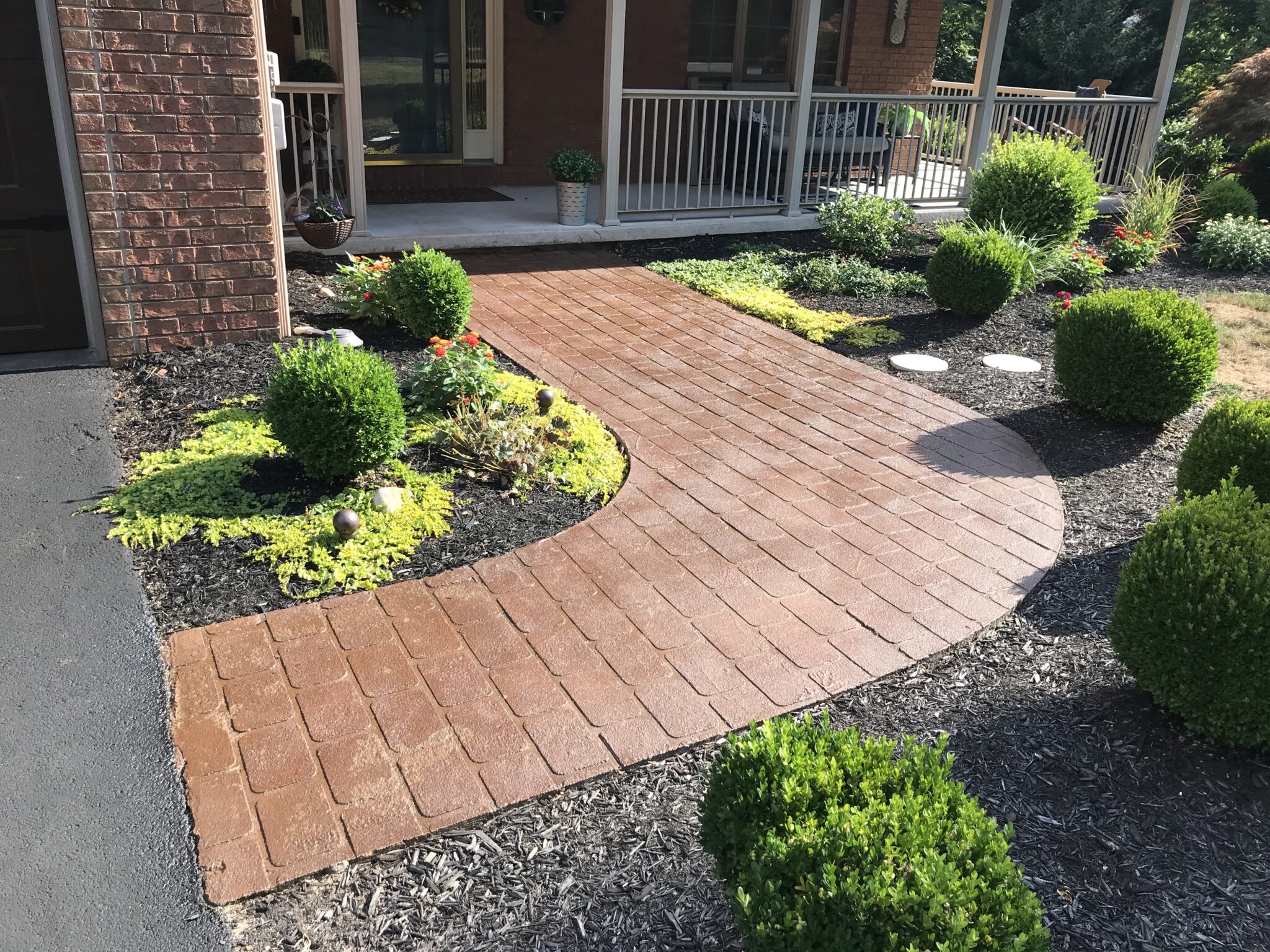 Stained Concrete Walkway | Before & After