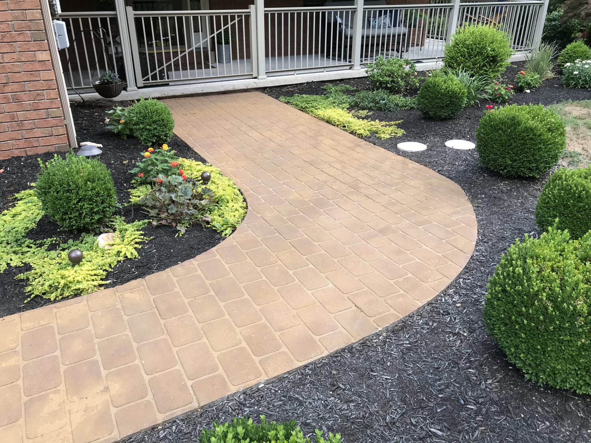 Stained Concrete Walkway | Before & After