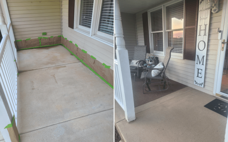 Front Porch Concrete Staining Ideas | Before & After