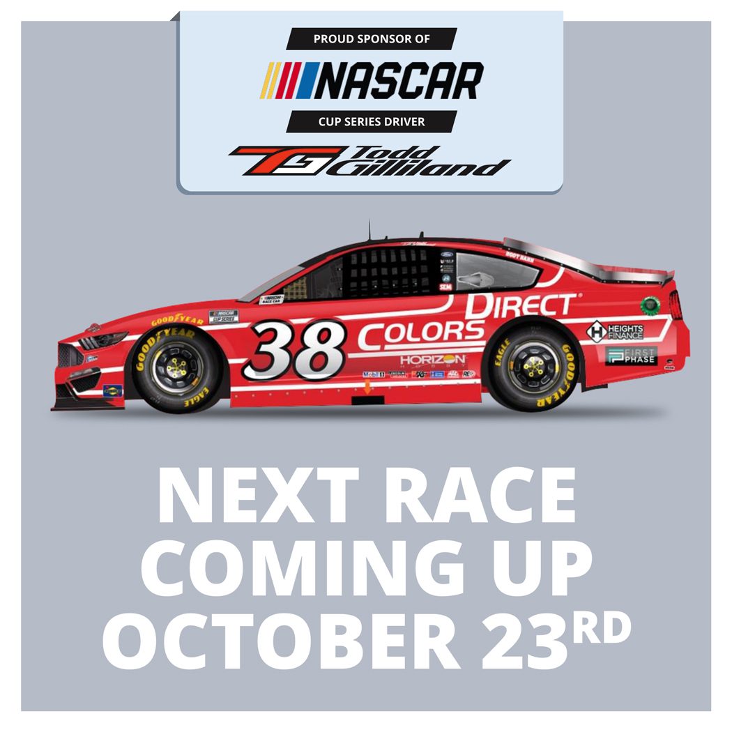 Direct Colors Sponsors NASCAR Cup Series Driver Todd Gilliland