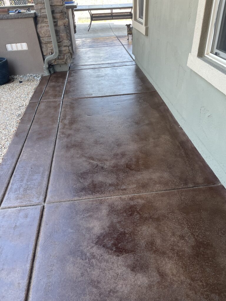 Concrete Tinted Sealer Colors: Before & After