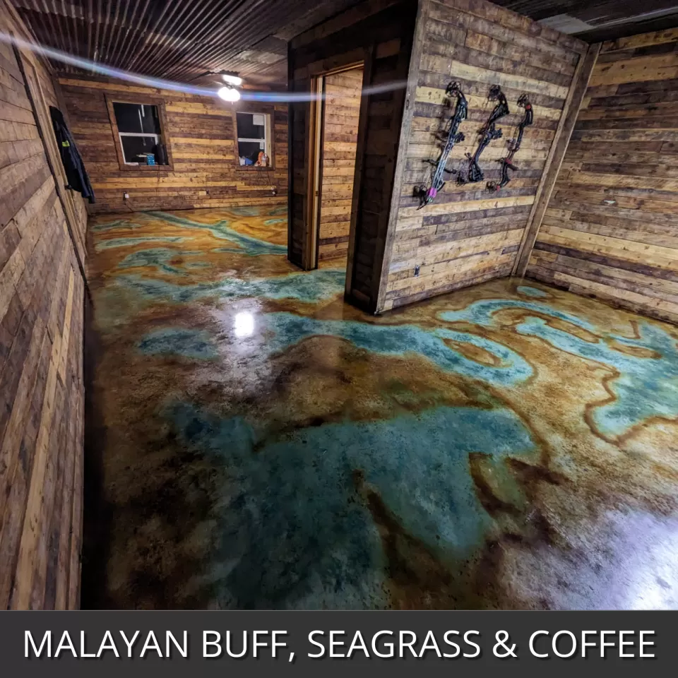 Blue Acid Stained Concrete Light Blue Concrete Stain UBQ Industries